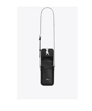 Saint Laurent Logo Plaque Foldover Top Phone Case