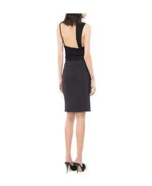 Pinko Sequin And Feather Embellished Pencil Skirt