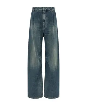 MAISON MARGIELA High Waist Wide Leg Jeans