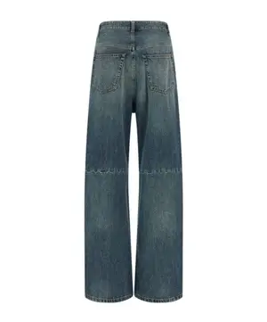 MAISON MARGIELA High Waist Wide Leg Jeans