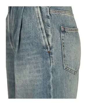 MAISON MARGIELA High Waist Wide Leg Jeans