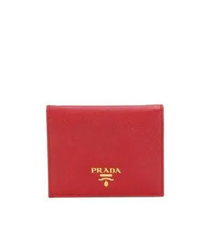 Prada Prada Logo Compact Wallet Fiery