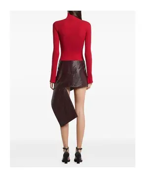 COURREGES Mock-neck Long-sleeve Bodysuit