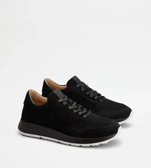 TOD'S Low-top Suede Sneakers - Black