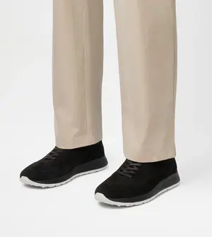 TOD'S Low-top Suede Sneakers - Black