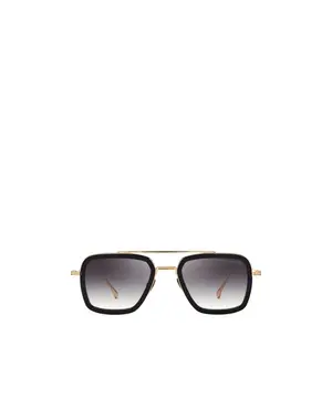 Dita Square Frame Sunglasses With Logo Detail - Gray