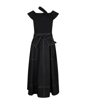 Liu Jo Belted Cut-out Midi Dress