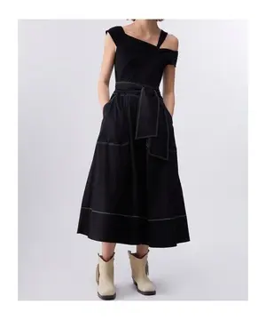 Liu Jo Belted Cut-out Midi Dress