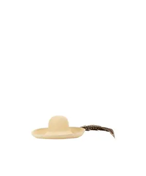 Valentino Garavani Wide Brim Hat With Embellishment - Nude