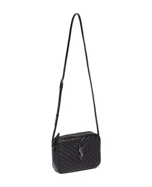 Saint Laurent Lou Logo Plaque Camera Bag - Black