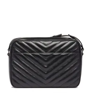 Saint Laurent Lou Logo Plaque Camera Bag - Black