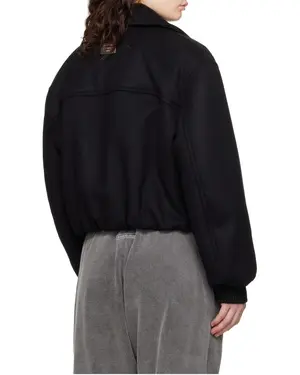 Acne Studios Zip-up Bomber Jacket With Lapel