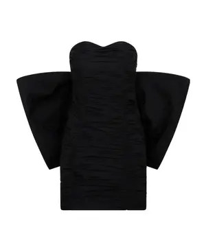 ROTATE BY BIRGER CHRISTENSEN Strapless Heart-shaped Neckline Mini Dress With Oversized Bow