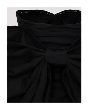 ROTATE BY BIRGER CHRISTENSEN Strapless Heart-shaped Neckline Mini Dress With Oversized Bow