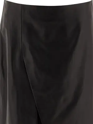 LOULOU STUDIO Leather Front Slit Skirt