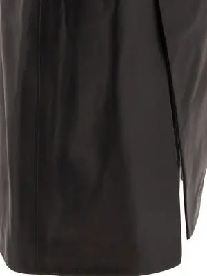 LOULOU STUDIO Leather Front Slit Skirt