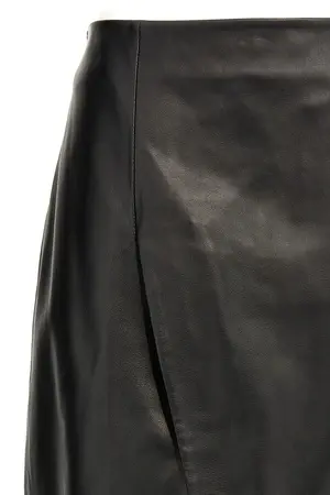 LOULOU STUDIO Leather Front Slit Skirt