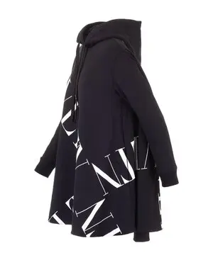 Valentino Garavani Logo Printed Oversized Hooded Sweater