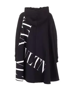 Valentino Garavani Logo Printed Oversized Hooded Sweater