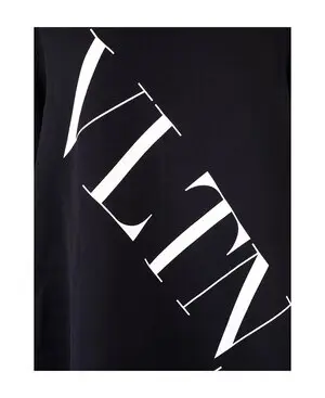 Valentino Garavani Logo Printed Oversized Hooded Sweater