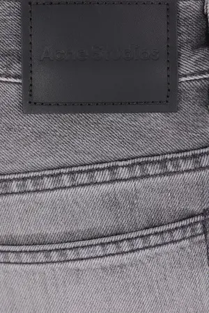 Acne Studios Logo-patch Wide Leg Denim Jeans - Gray