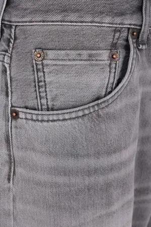 Acne Studios Logo-patch Wide Leg Denim Jeans - Gray