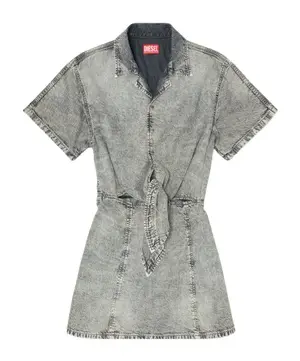 DIESEL® De-staly-s Denim Mini Dress - Gray