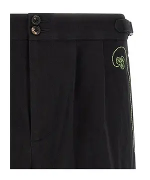 BODE Embroidered Clover Cropped Trousers - No