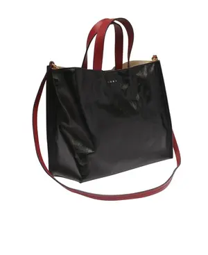 Marni Logo-stamp Leather Tote Bag