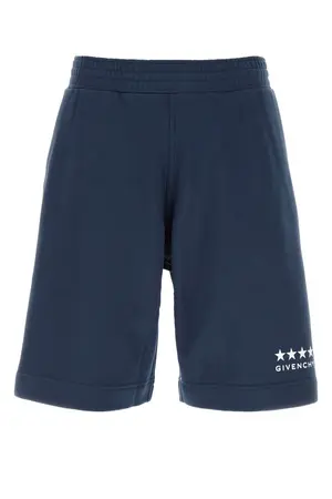 Givenchy Logo Print Elasticated Waist Shorts - Blue