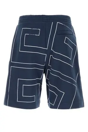 Givenchy Logo Print Elasticated Waist Shorts - Blue