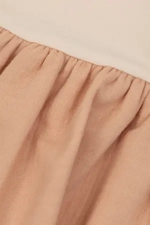 Moncler Logo Patch Gathered Dress - Pink