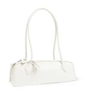 Alaïa Logo Shoulder Bag - Cream