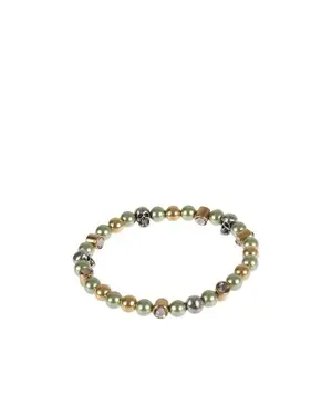 Alexander McQueen Beaded Skull Necklace - Multicolor