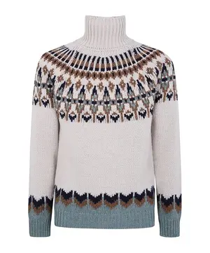 DONDUP Printed Turtle Neck Sweater