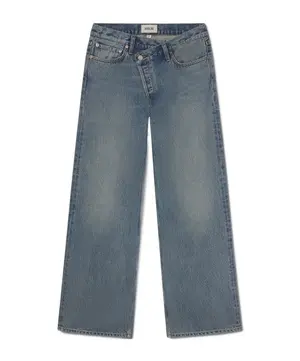 AGOLDE High-rise Straight-leg Jeans With Crisscross Waistband