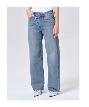 AGOLDE High-rise Straight-leg Jeans With Crisscross Waistband