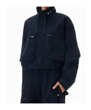 Alexander Wang Cropped Cargo Jacket - Black