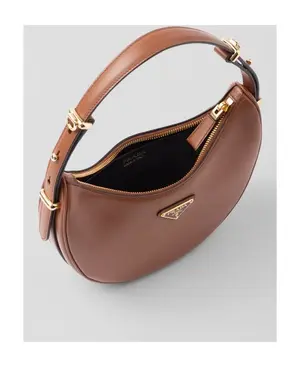 Prada Arqué Shoulder Bag - Cognac
