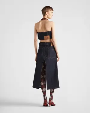 Prada Selvedge Denim Cropped Top