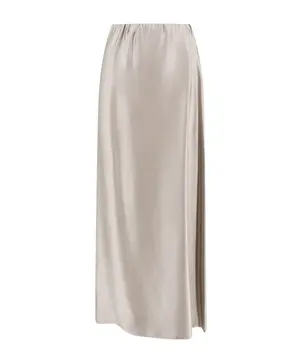 Giorgio Armani Side Silt Satin Skirt - Grey