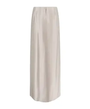 Giorgio Armani Side Silt Satin Skirt - Grey