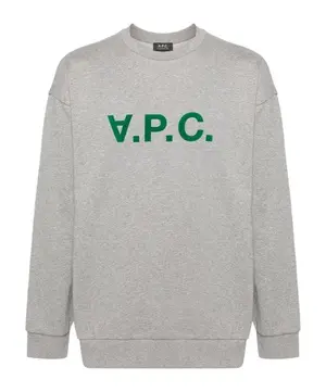 A.p.c. Eliot Logo Printed Crewneck Sweatshirt - Gray