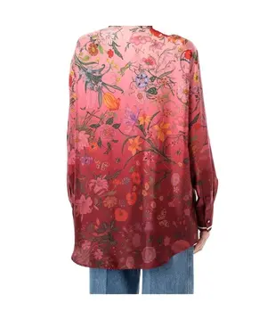 Gucci Flora Printed Long Sleeve Shirt