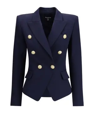 Balmain Double Breasted Tailored Blazer - Black