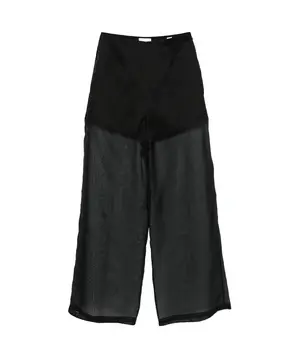 FORTE_FORTE Silk Palazzo Pants - Black