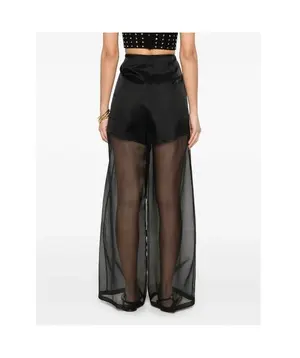 FORTE_FORTE Silk Palazzo Pants - Black