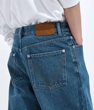 Bottega Veneta Button Detailed Wide Leg Jeans