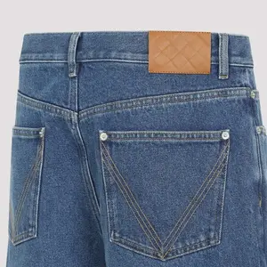 Bottega Veneta Button Detailed Wide Leg Jeans - Indigo