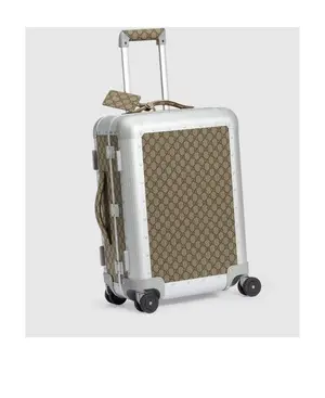 Gucci Gg Supreme Aluminum Trolley - Gray